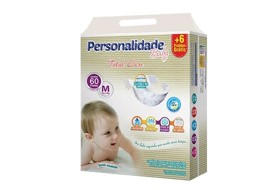 GBB FRALDAS - Personalidade Baby Total Care 12 horas (M) c/ 60un - Meu ...